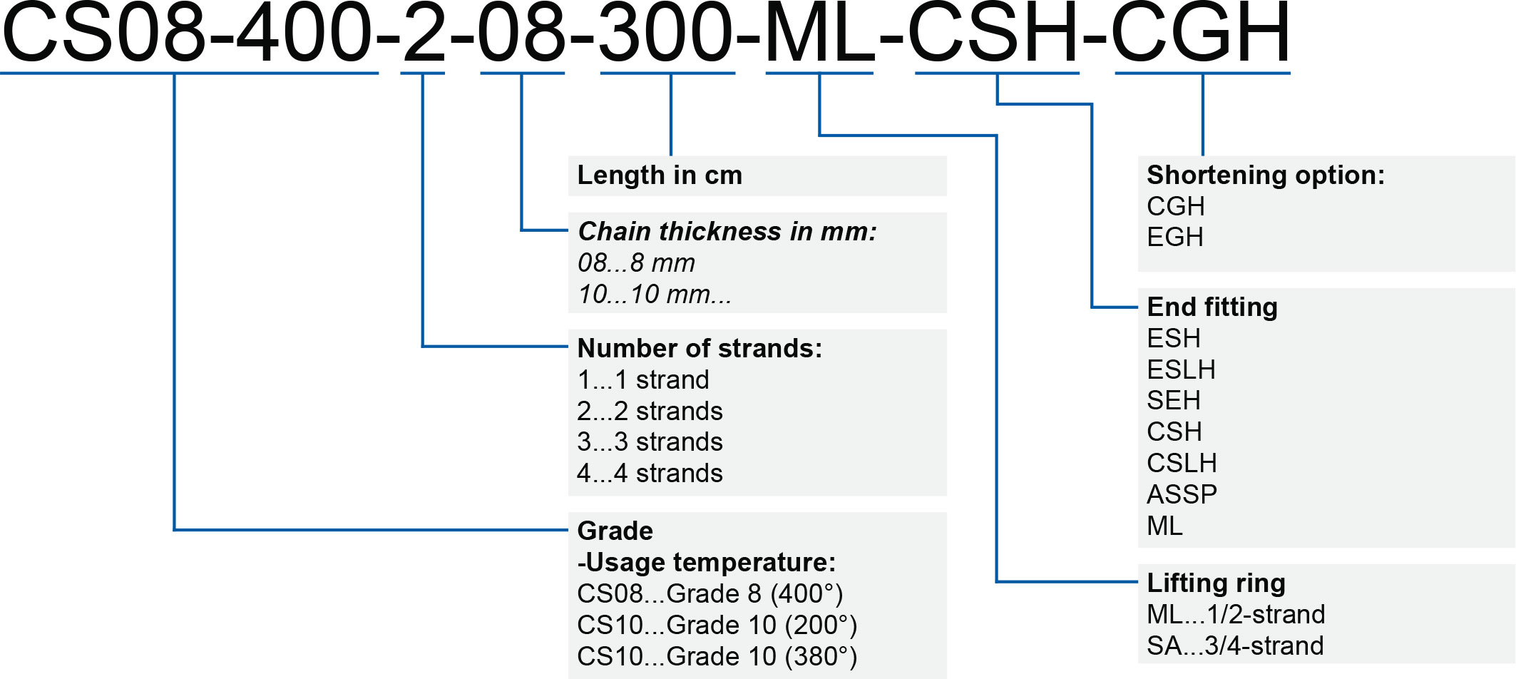Chain slings grade 10 - CMCO