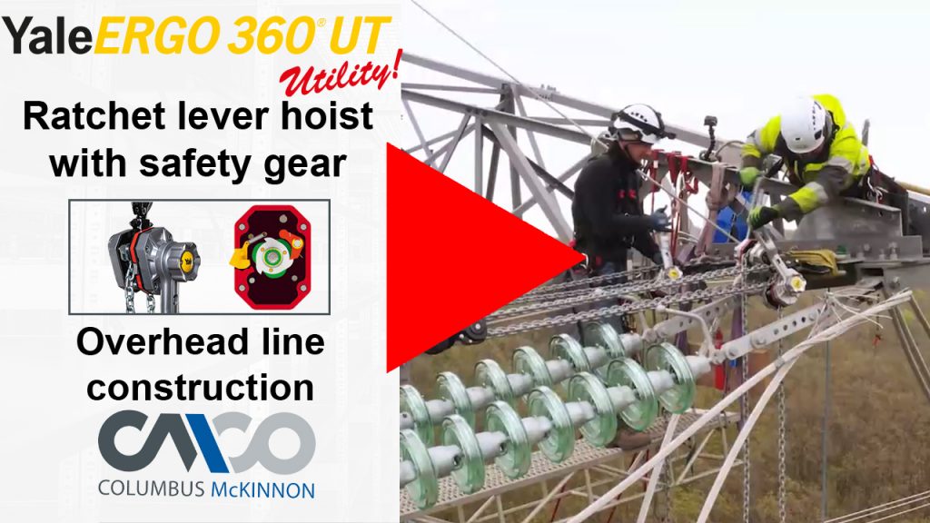 YaleERGO 360® UT ratchet lever hoist with safety gear - CMCO